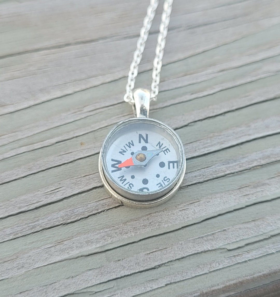 Compass Necklace. Wedding, Valentine Gift, Anniversary Gift. Travel ...