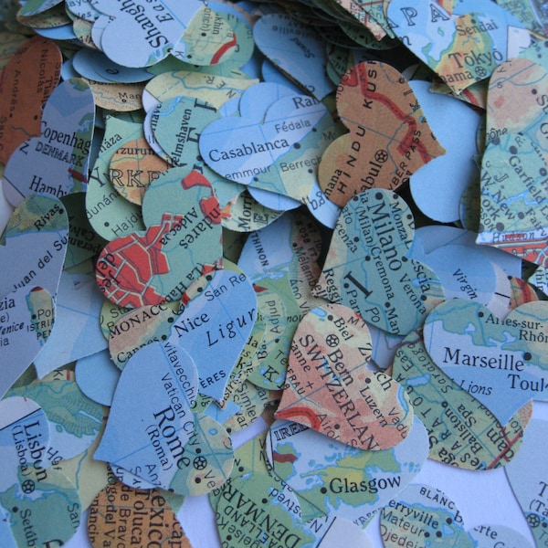 Heart Shaped Map - Etsy