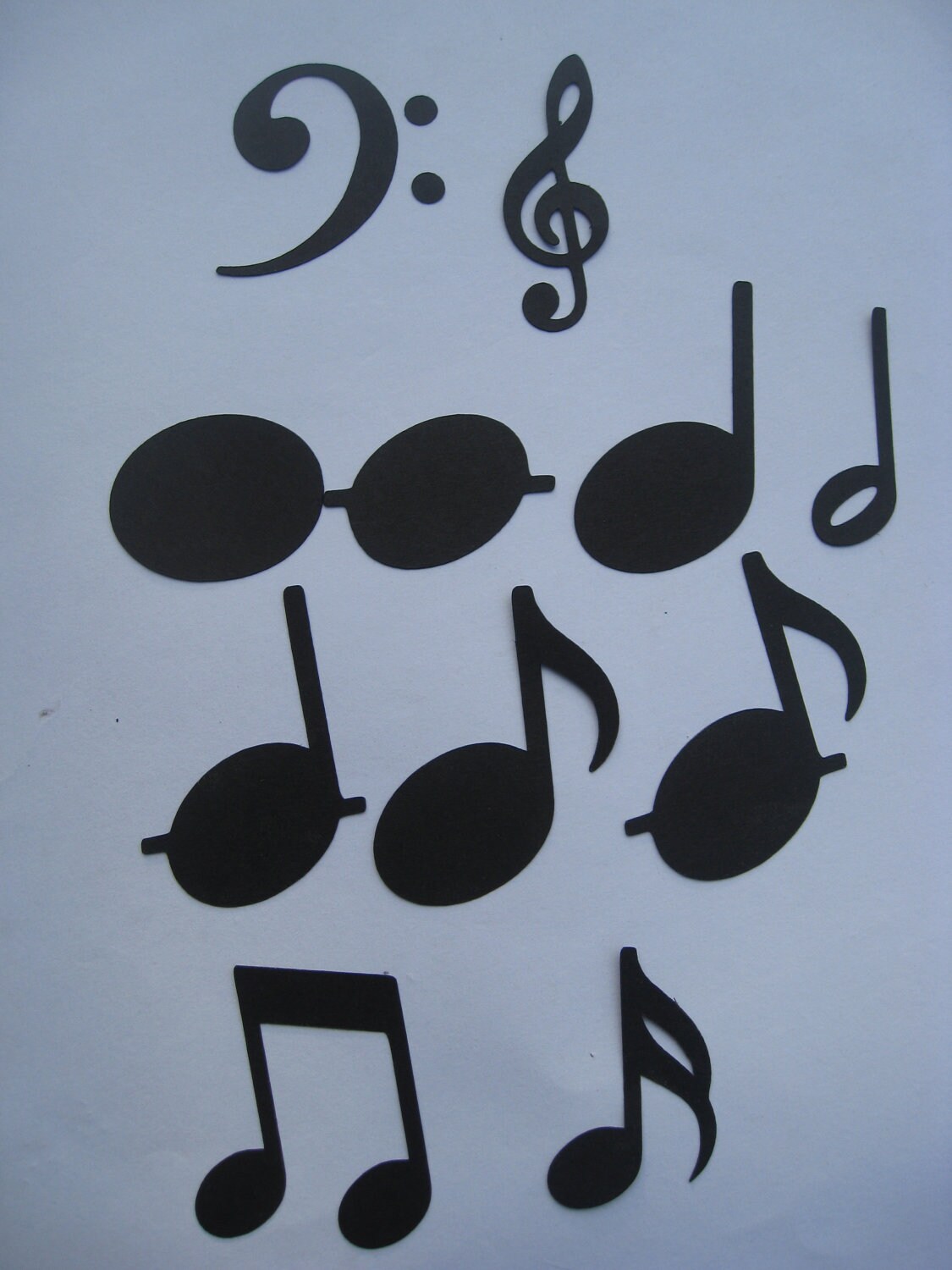 30 Music Notes. 10 Inch. CHOOSE YOUR COLORS. Eighth Note. | Etsy