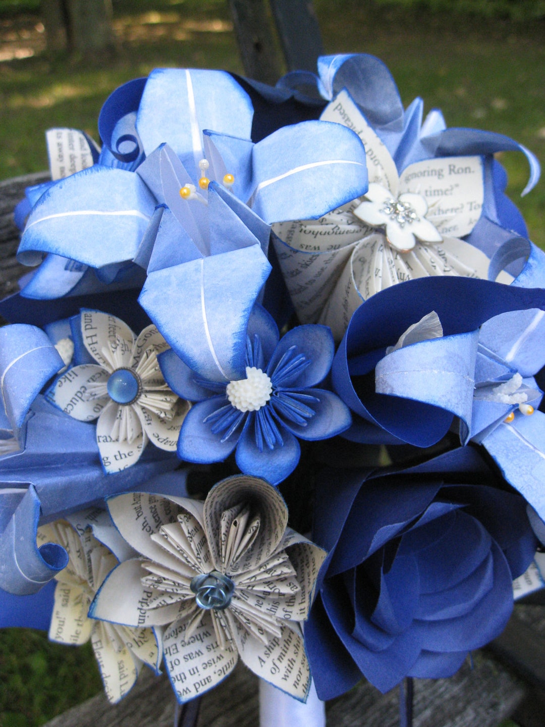 Custom Paper Flower Wedding Bouquets. You Pick the Colors, Papers ...