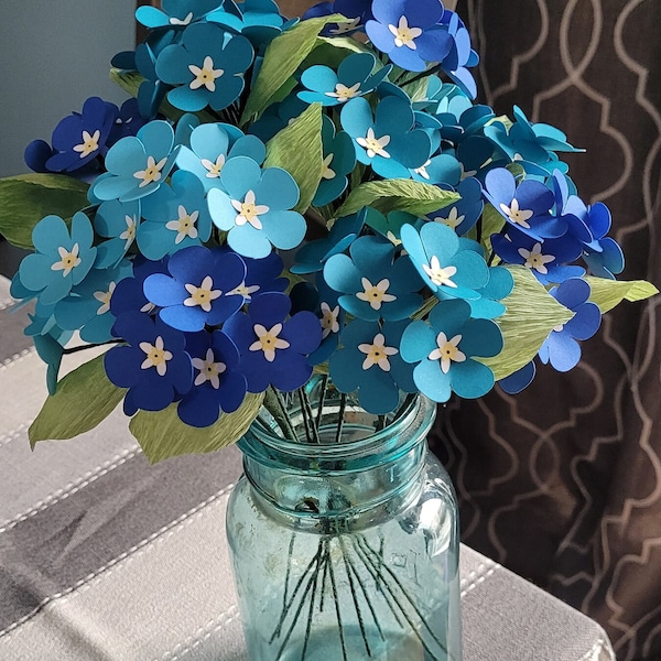 Forget Me Not Bouquet - Etsy