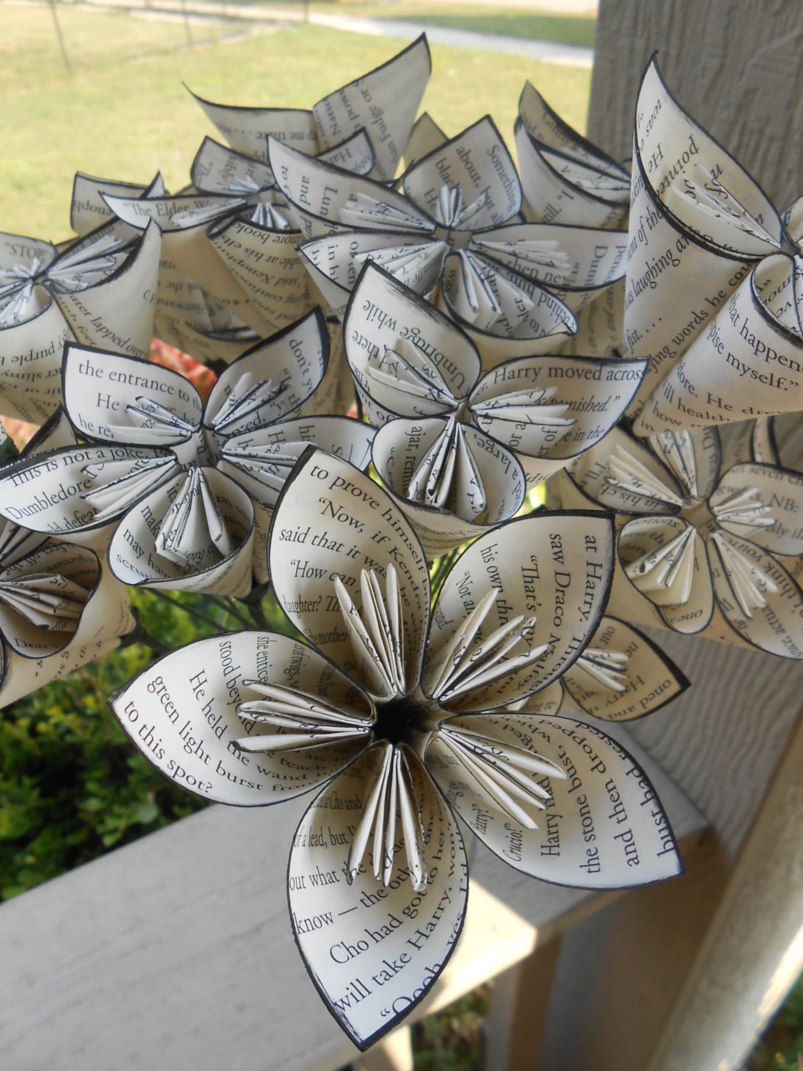 BOOK Paper Flower Bouquet. First Anniversary, Weddings, Home Decoration ...