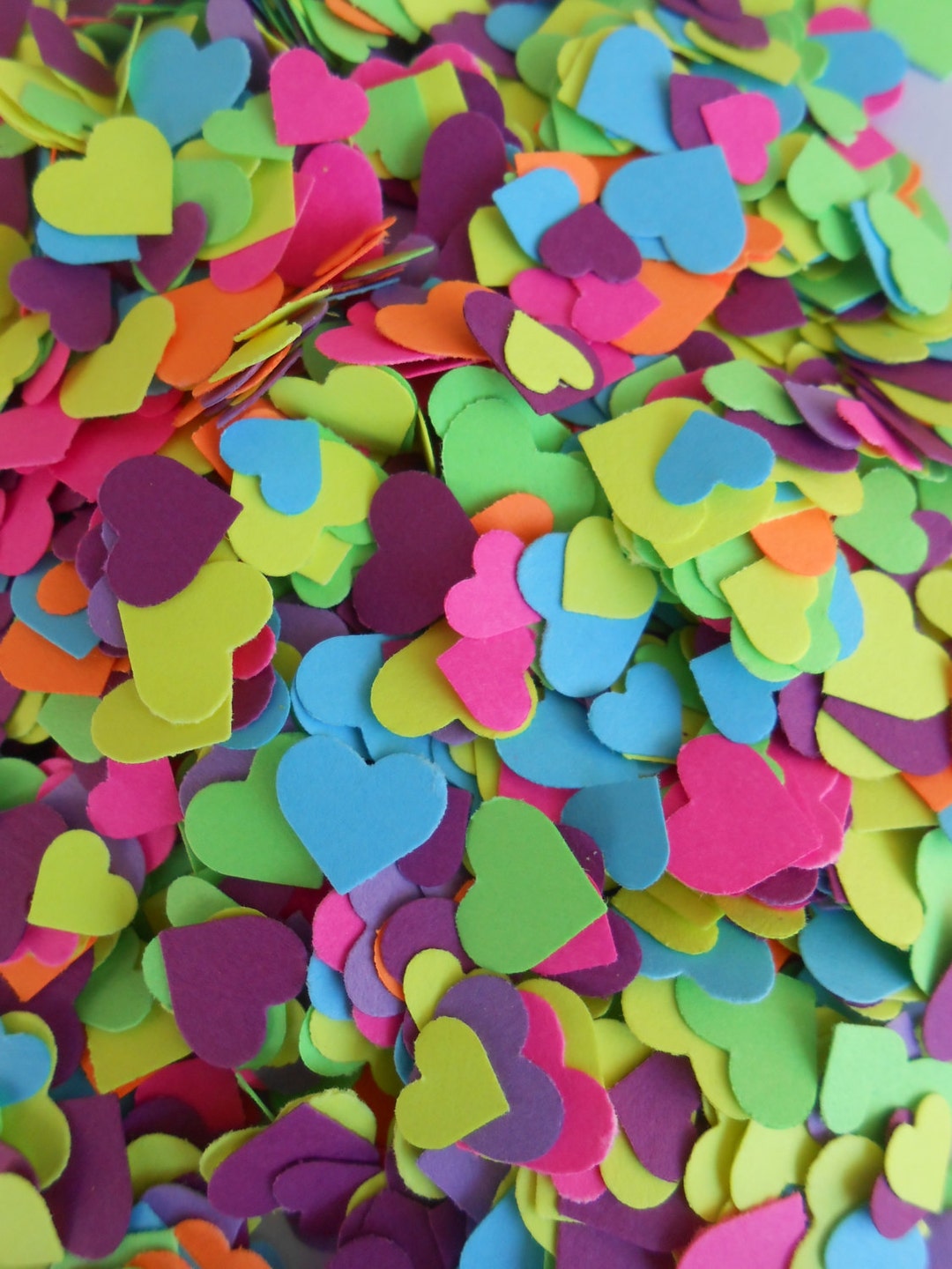 Over 2000 Mini Confetti Hearts. Neon Fluorescents. Weddings, Showers ...
