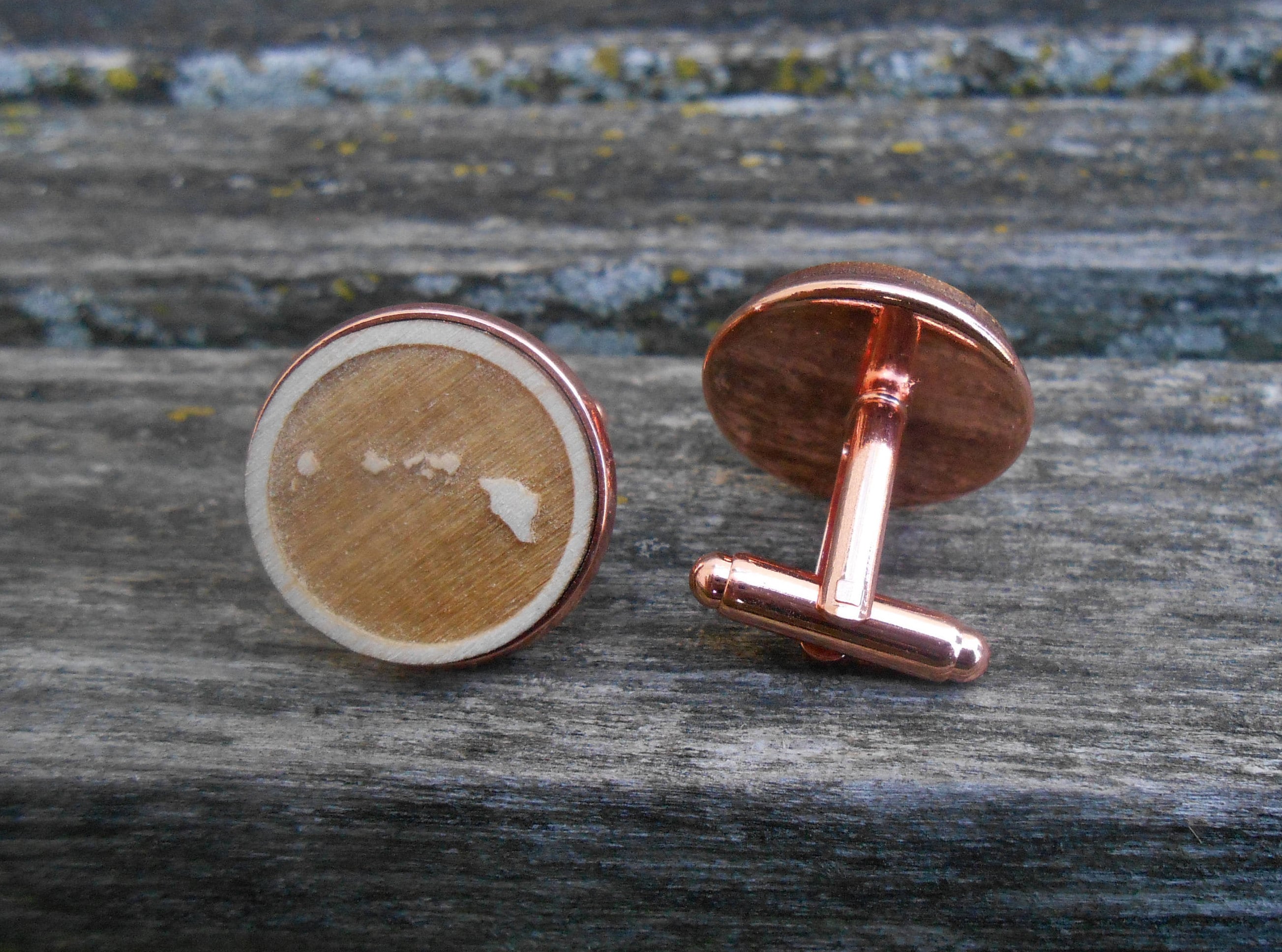 Hawaii Cufflinks. Choose Your Metal Color. Laser Engraved | Etsy