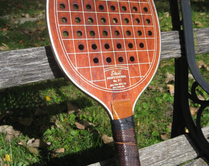 Vintage Wood 1960's Racquetball Paddle. Dalton Skill Professional ...
