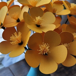 California Poppies, One Dozen. Handmade Paper Flower Bouquet. First ...