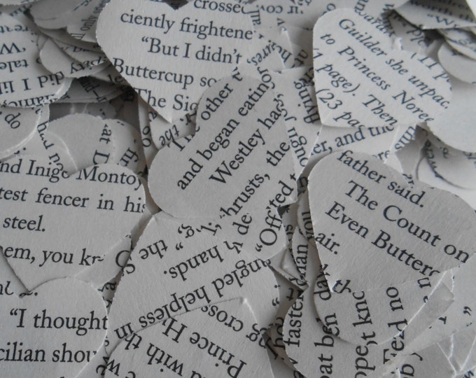 Large Hearts Dictionary Paper Confetti - Etsy