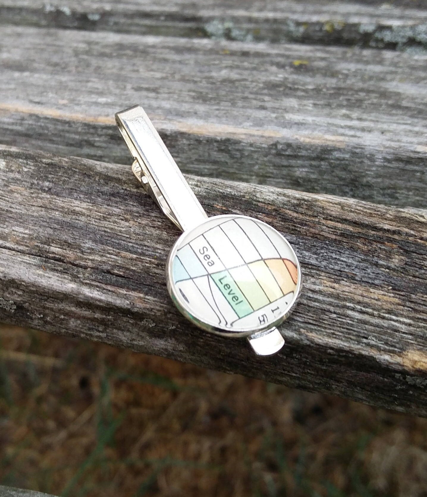 Vintage Map Tie Clip. Rainbow Map Key. Wedding Groom | Etsy