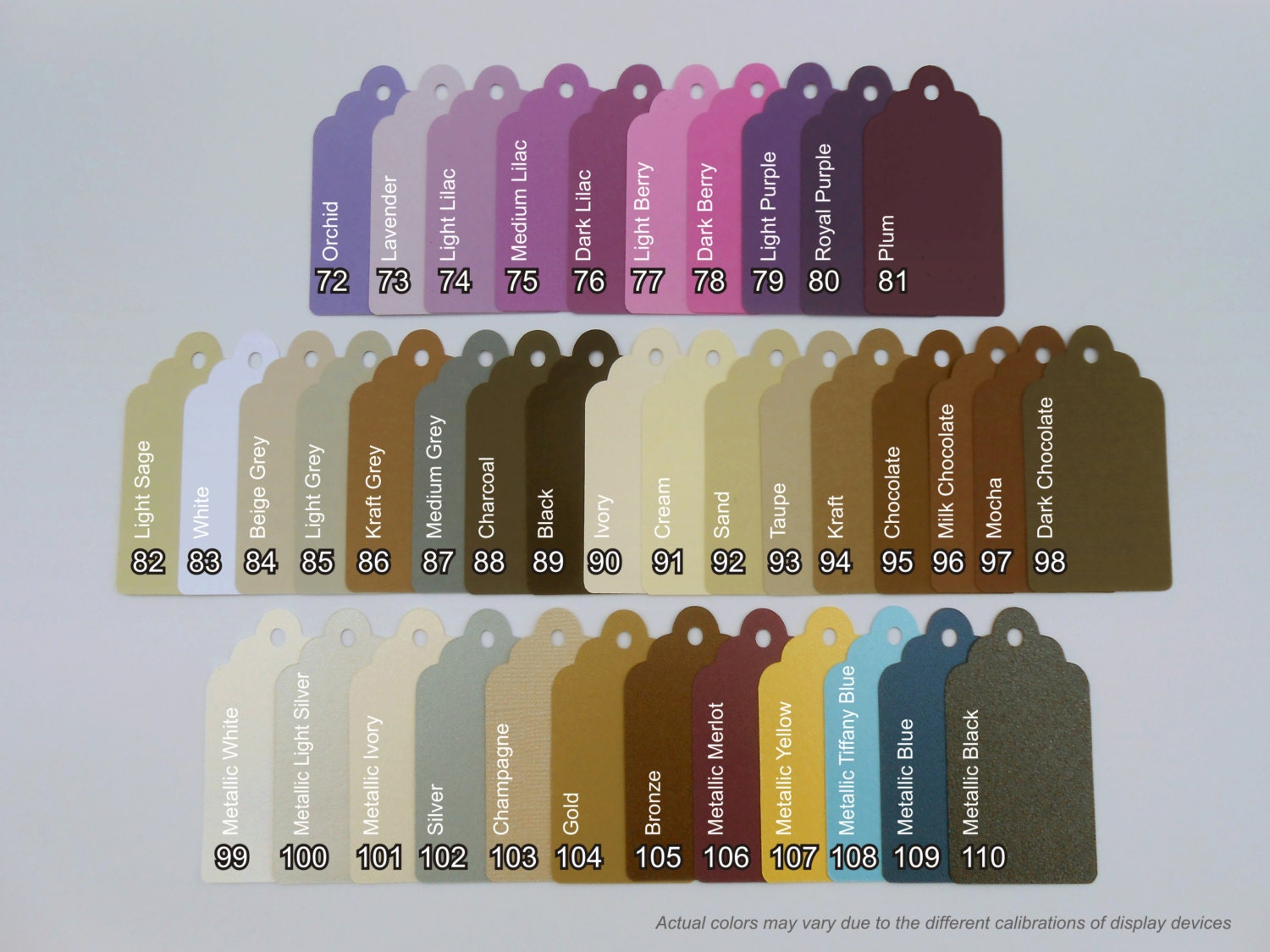 25 Scalloped Tags CHOOSE SIZE & COLORS Wedding Favor | Etsy