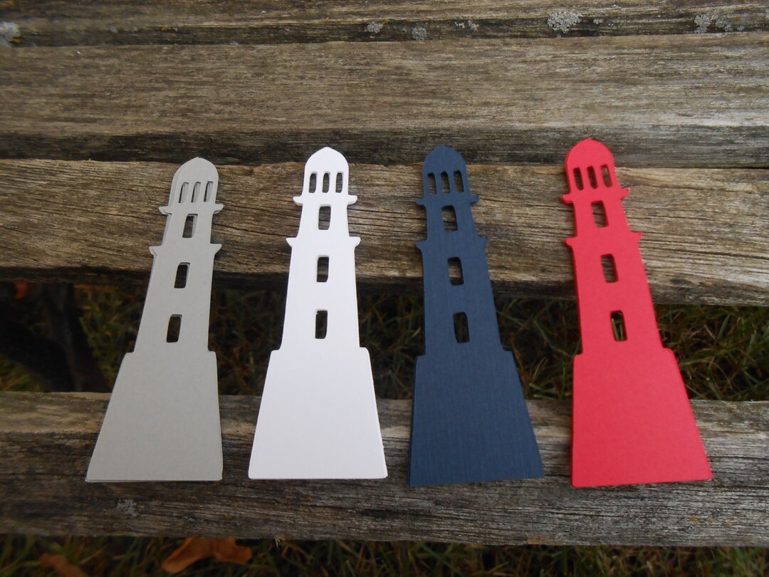 50 Lighthouses. CHOOSE COLORS & SIZE. Nautical Wedding, Table Decor ...