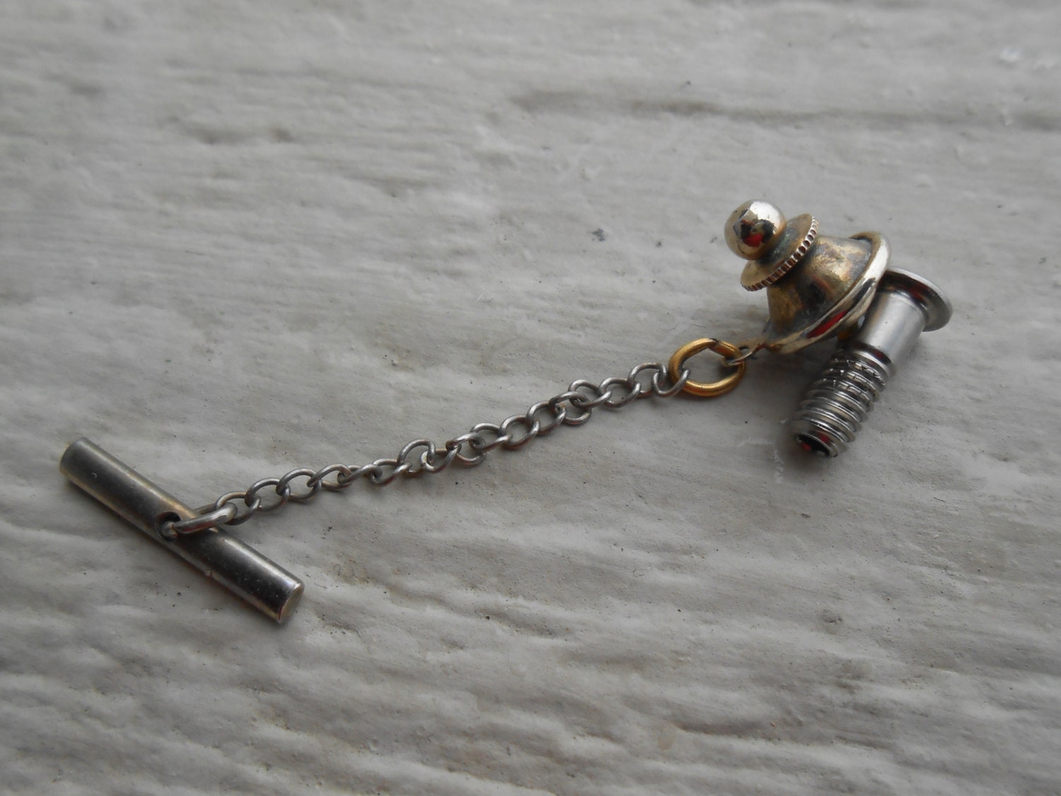 Vintage Screw Tie Tack. Lapel Pin, Cufflinks, Dad, Groomsmen Gift ...