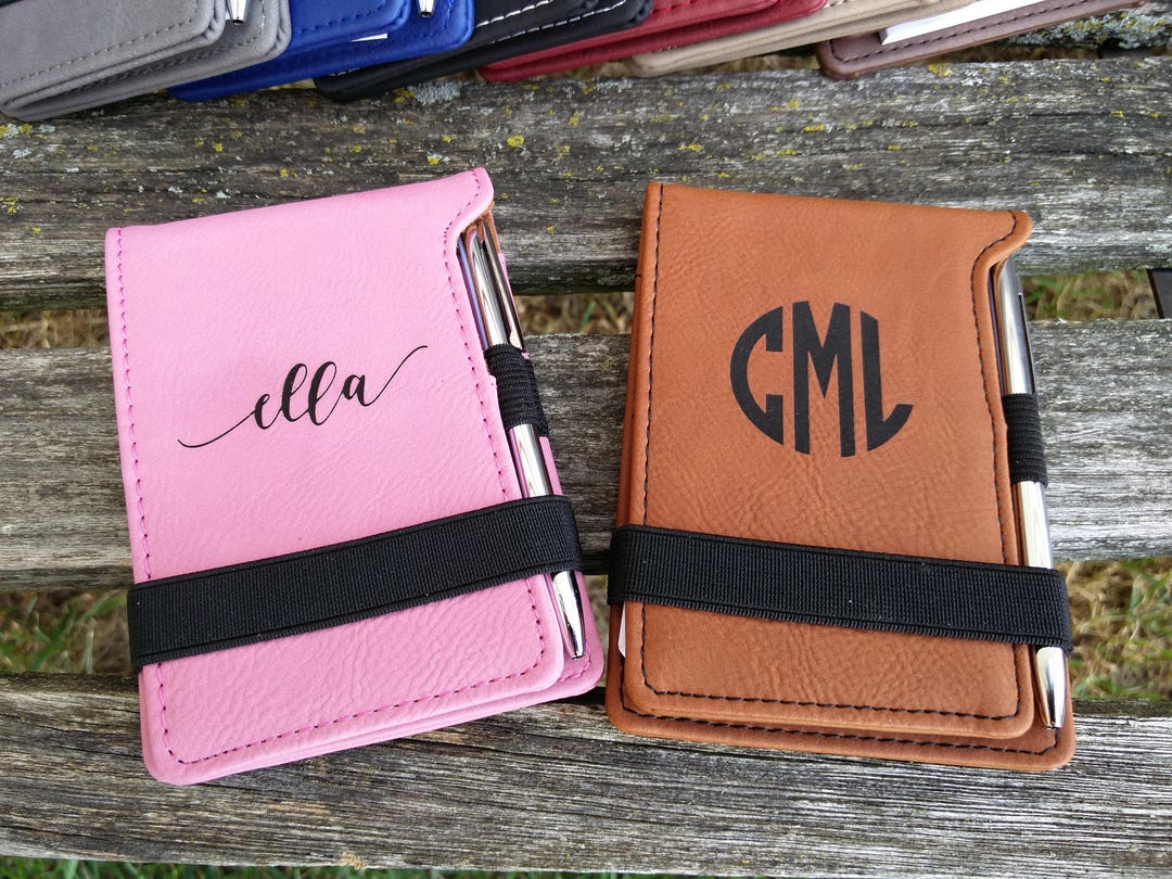 Customized Notebook. Leather. Laser Engraved. Wedding, Men, Groomsmen ...