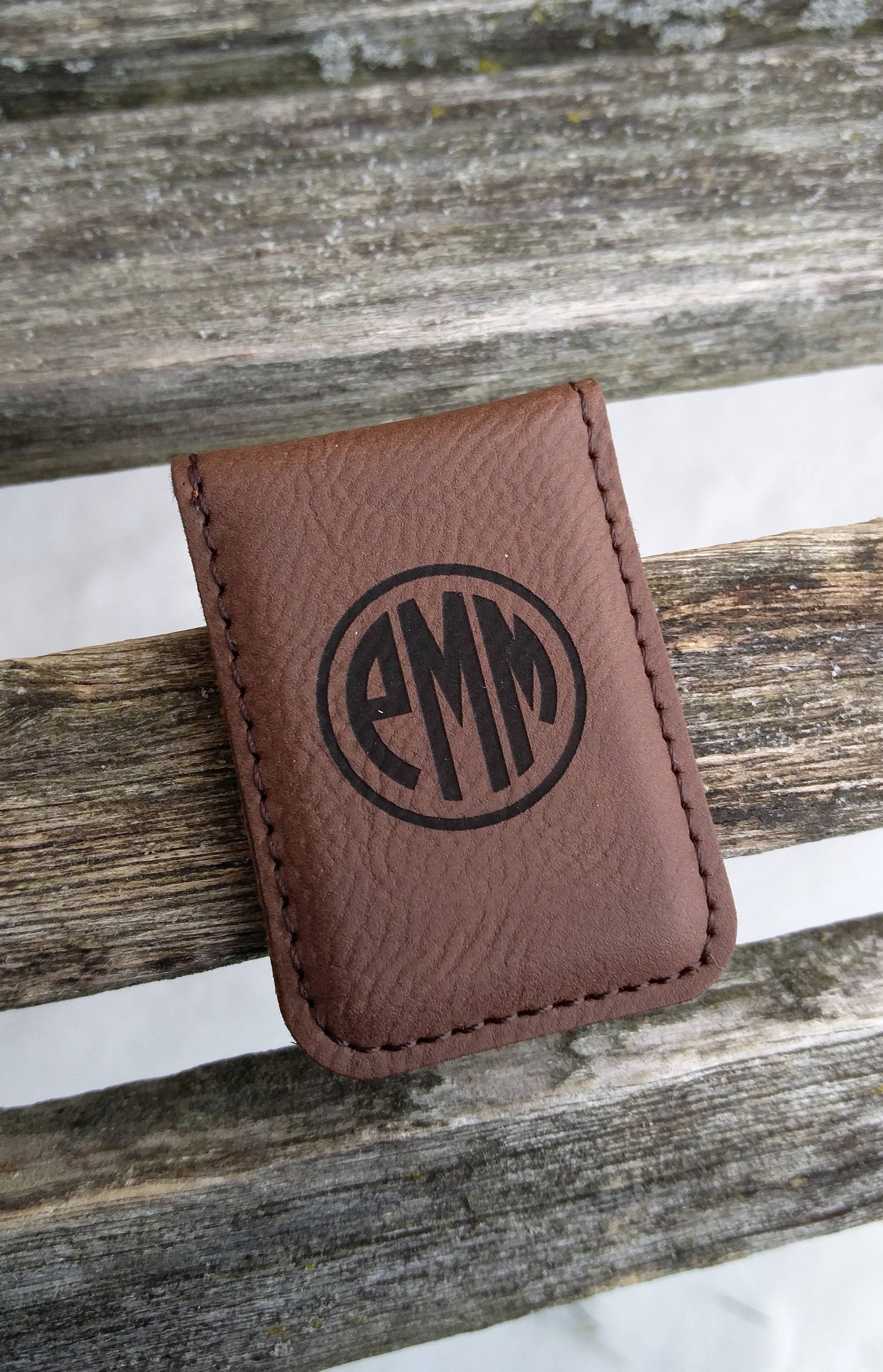 Customized Money Clip. Leather, Laser Engraved. Wedding, Groomsmen Gift ...