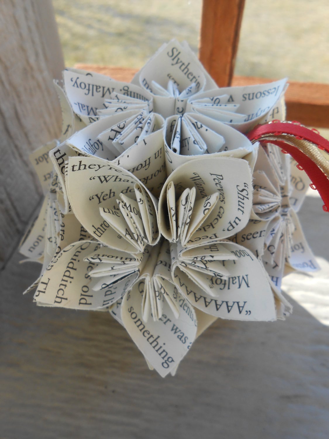 BOOK Kusudama Ball. Upcycled Origami. Wedding Decor, Gift, Home, Unique ...