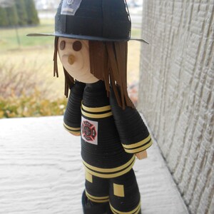 FIREFIGHTER Ornament. Boy or Girl. Paper Decoration. Firefighter Gift ...