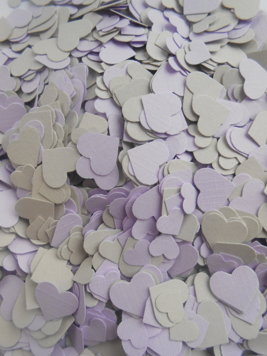 Over 2000 Mini Confetti Hearts. GREY & LAVENDER Mix. Wedding, Party ...