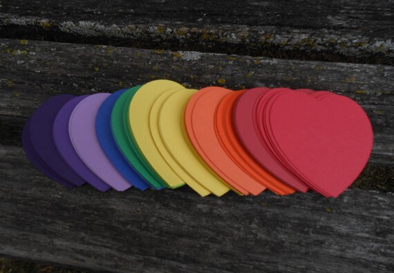50 Hearts 3.5 Inch. CHOOSE YOUR COLORS. Custom Orders | Etsy