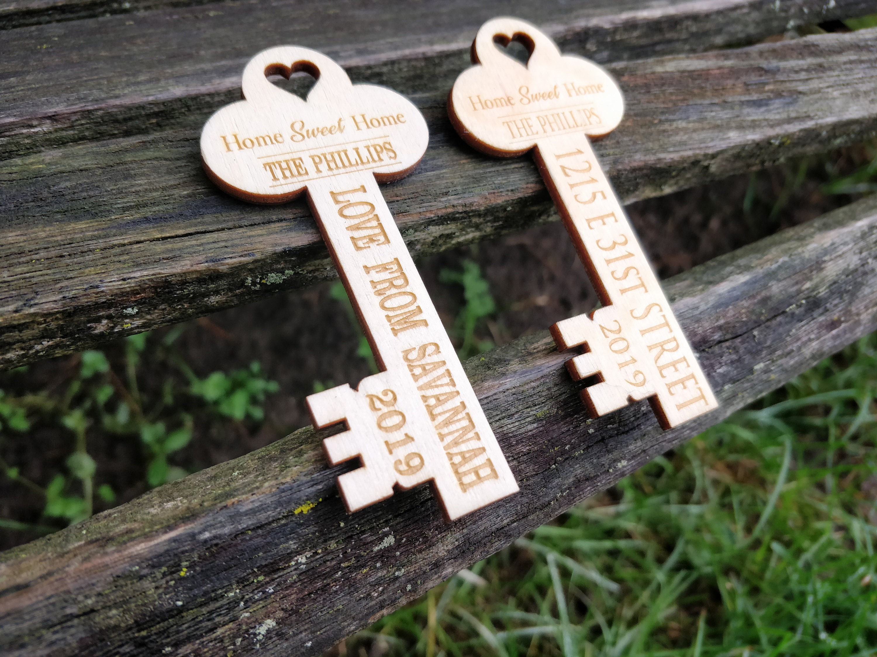 Custom Key Ornament. Christmas Gift, Holiday Gift. Laser Engraved ...