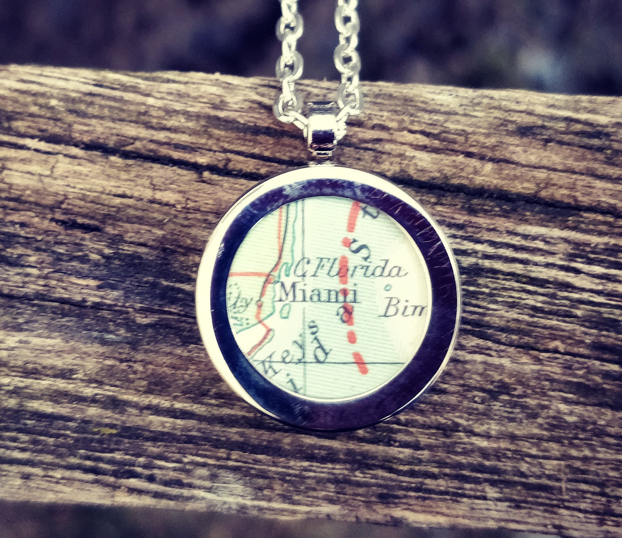 Custom Map Necklace. Anniversary Birthday Bridesmaid Gift | Etsy