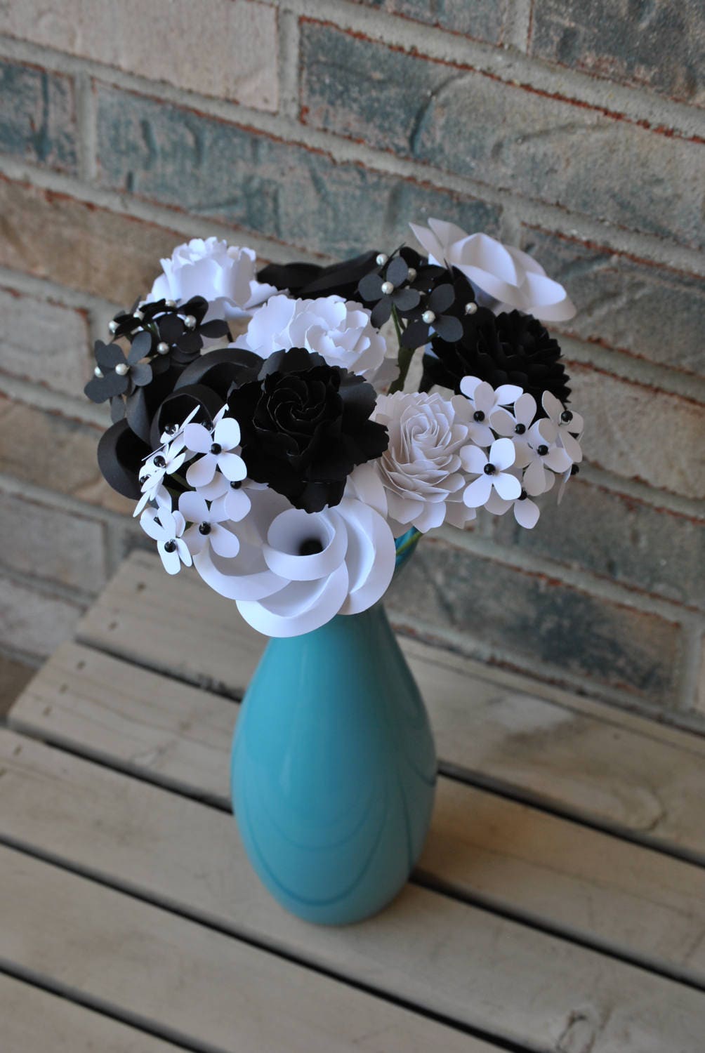 Custom Paper Flowers. CHOOSE YOUR COLORS. Roses Hydrangea | Etsy