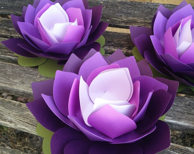 Lotus Flower. Paper Wedding Decor. CHOOSE YOUR COLORS. Escort - Etsy