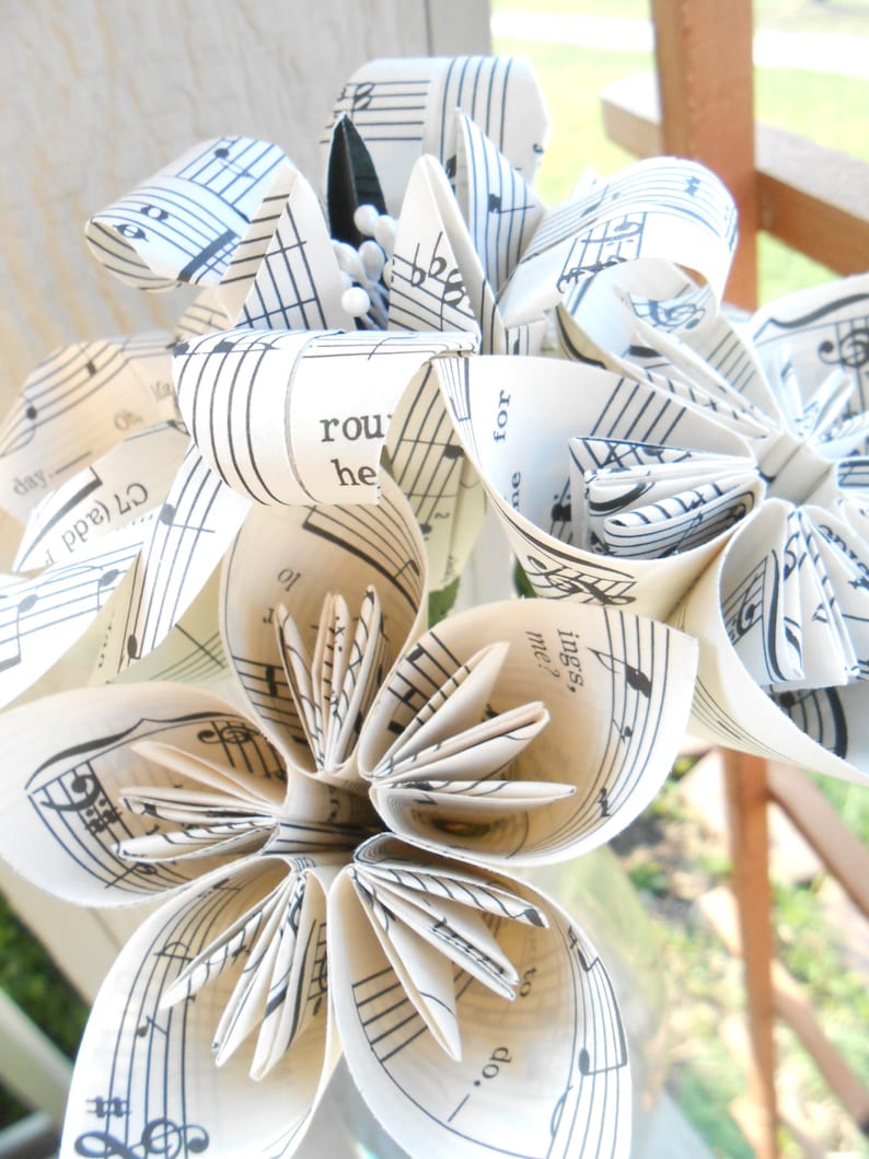 Vintage Sheet Music Flowers Half Dozen. Anniversary Gift | Etsy