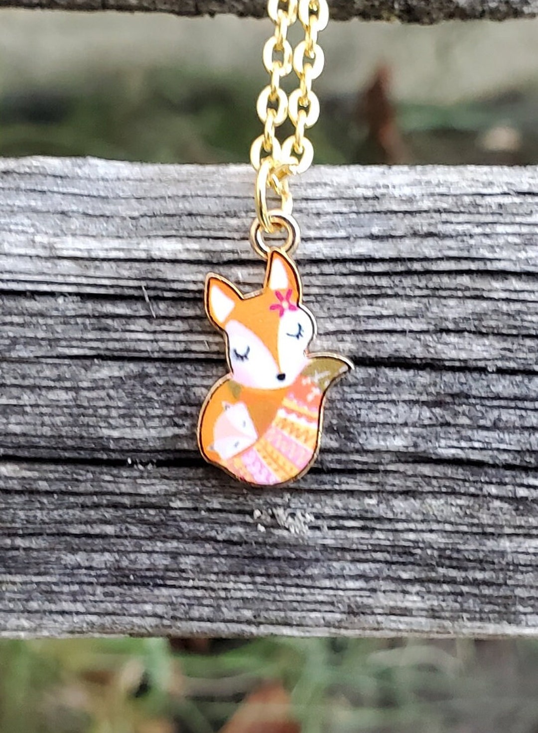 Fox Necklace. CHOOSE YOUR COLOR. Gift for Anniversary, Birthday ...
