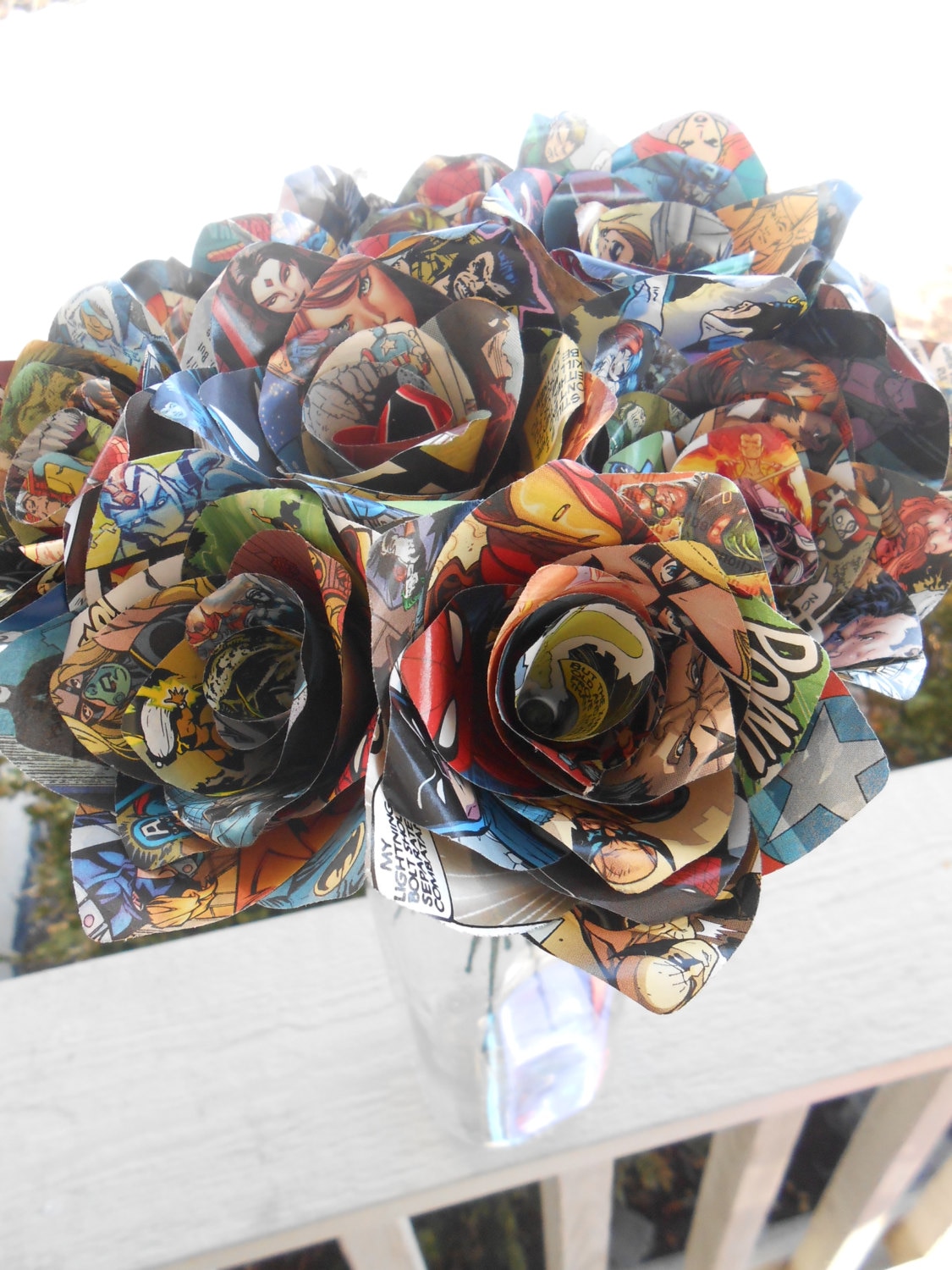 6 COMIC BOOK Roses. Wedding Birthday Anniversary - Etsy