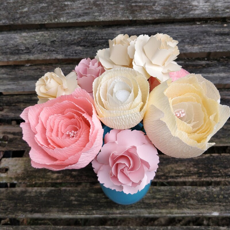 Crepe Paper Roses - Etsy