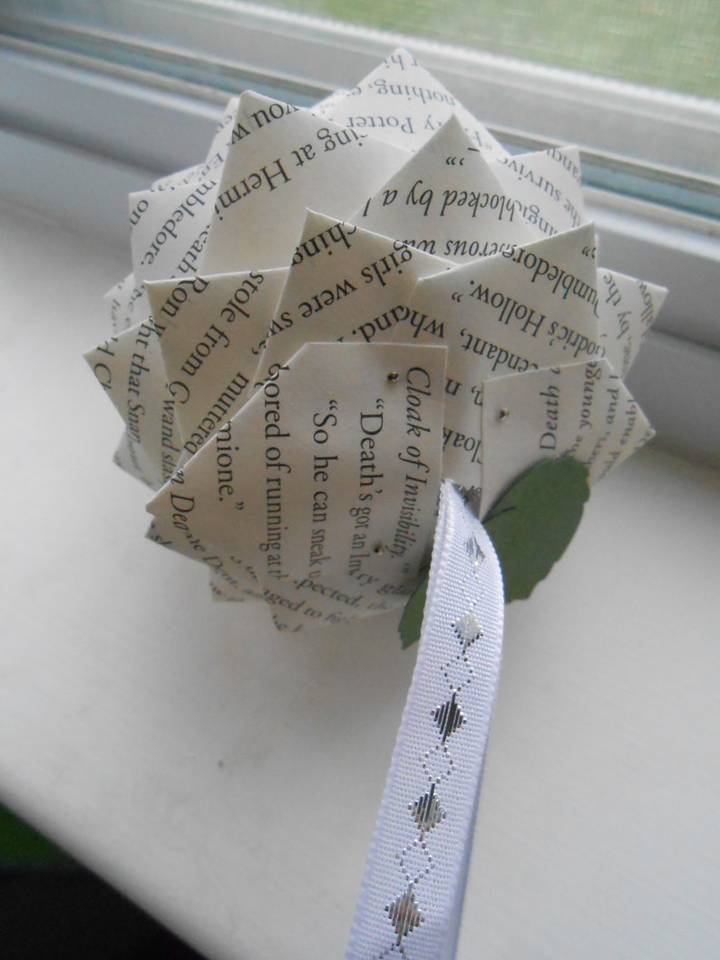 Book Paper Pinecone Ornament. Decoration, Christmas, Gift, Birthday ...