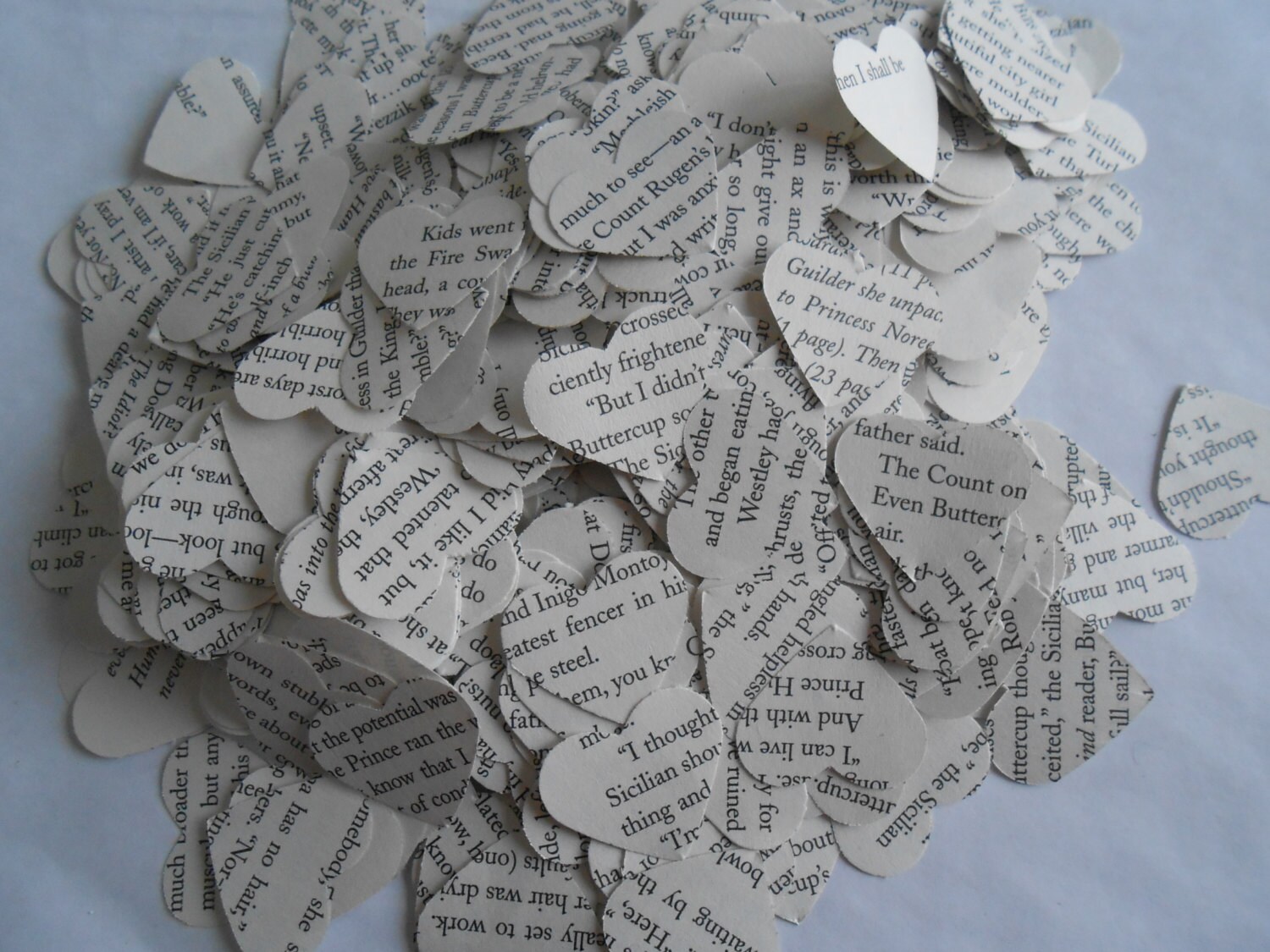 1000 Book Confetti 1 Inch. Custom Orders Welcome. Hearts or - Etsy