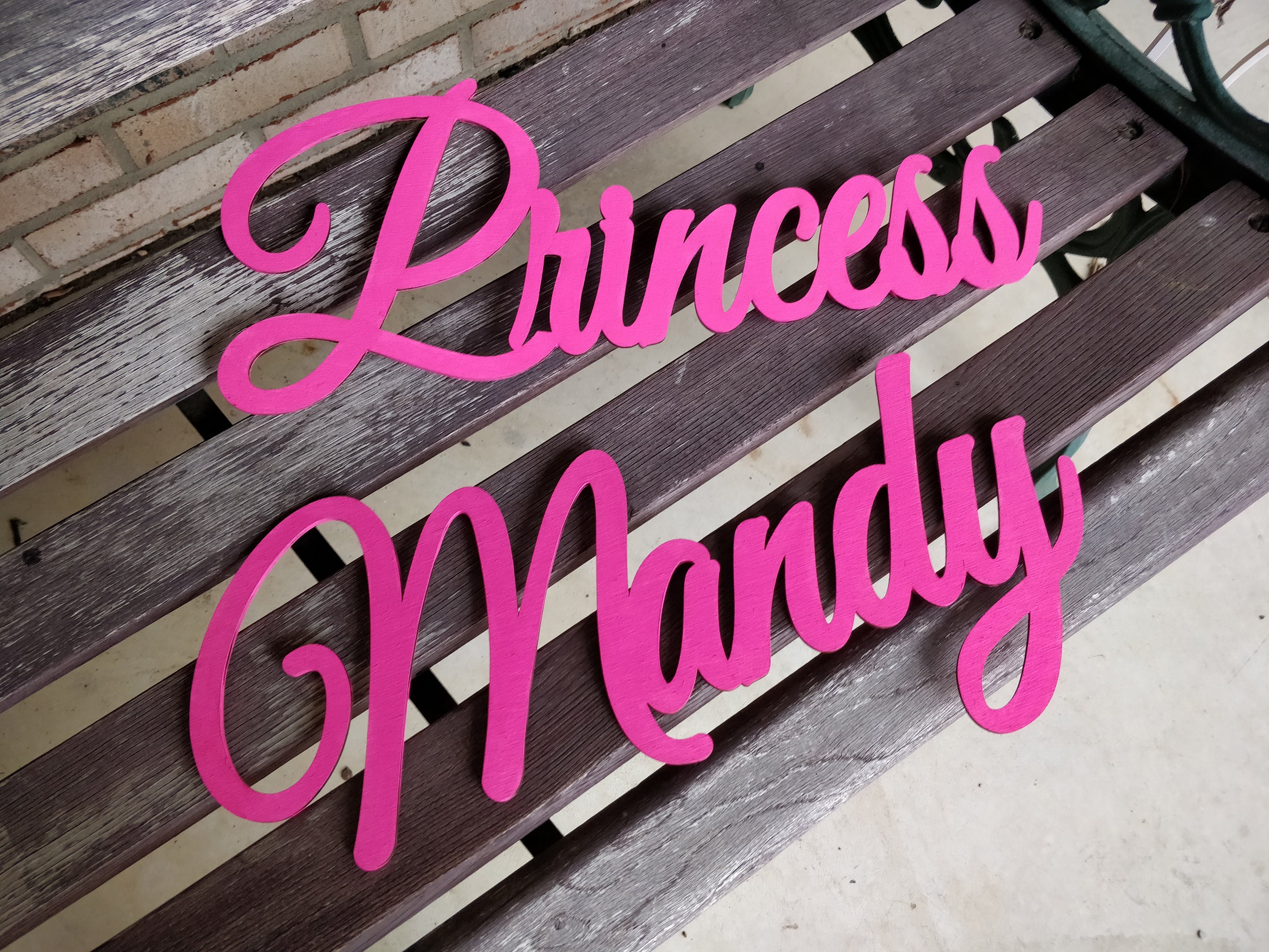 Custom Princess Sign. CHOOSE YOUR COLOR Personalized Wood | Etsy