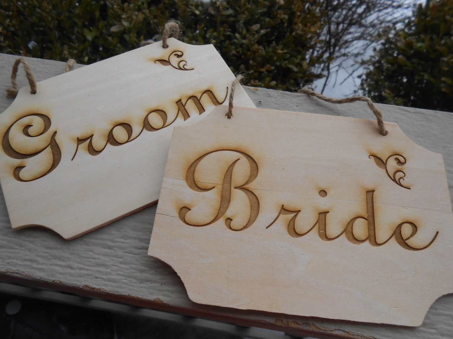 YOUR CHOICE Custom Wood Signs. Bride & Groom Chair Signs, Wedding ...