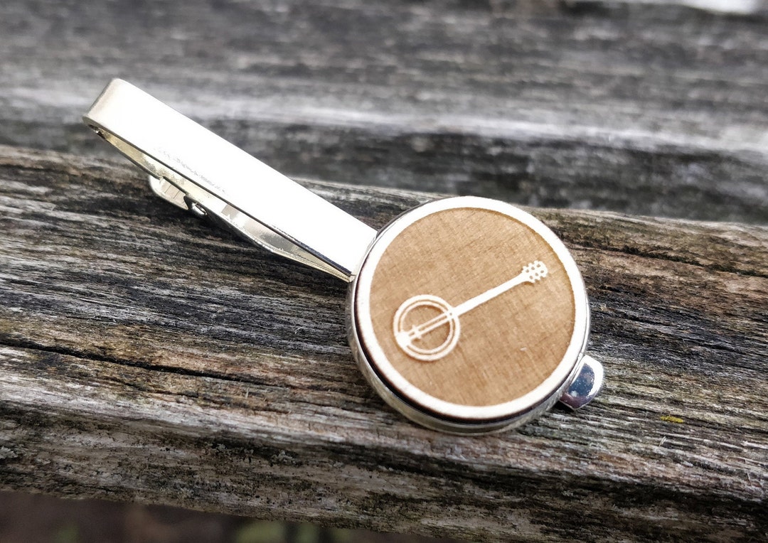 Banjo Tie Clip. Laser Engraved. Wedding, Men, Groom, Steampunk ...
