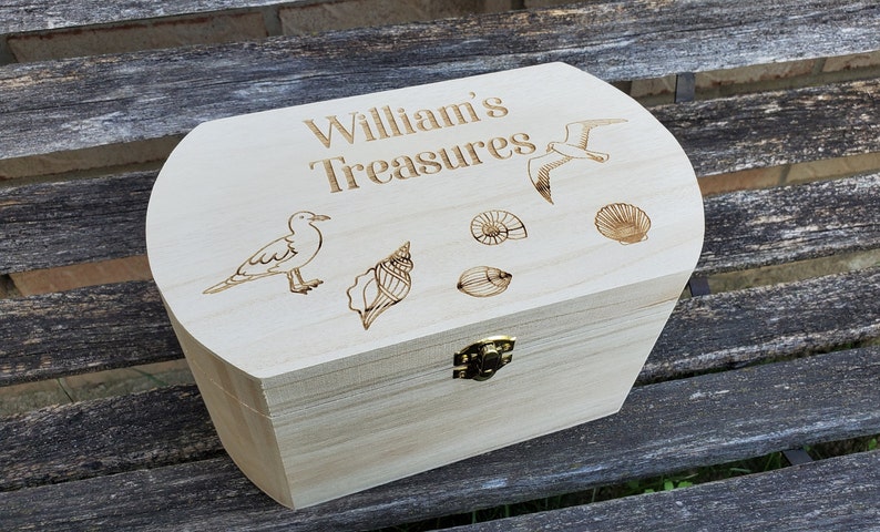 PERSONALIZED Kid's Keepsake Box. Treasure Chest. - Etsy