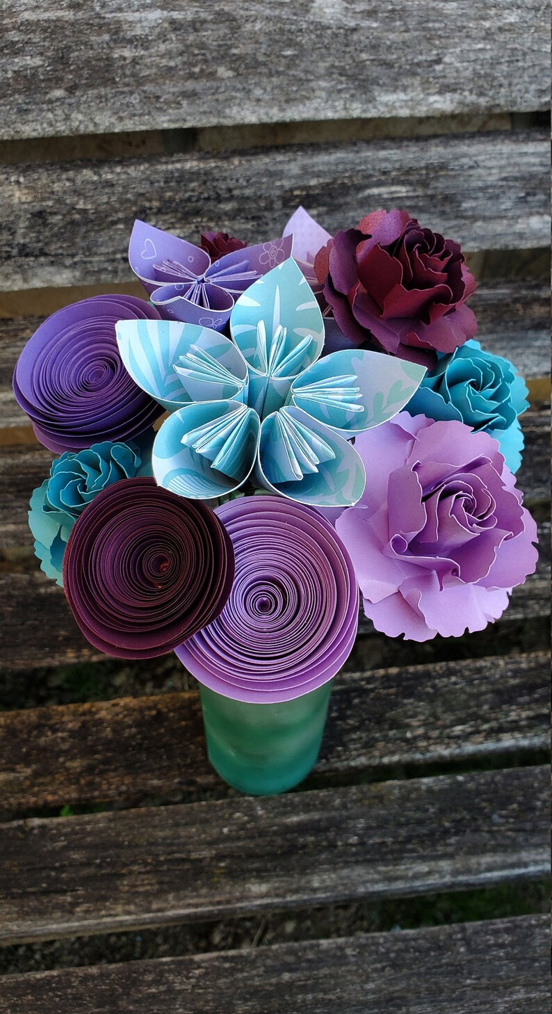 Mini Flower Bouquet, CHOOSE YOUR COLORS. Gift, First Anniversary ...