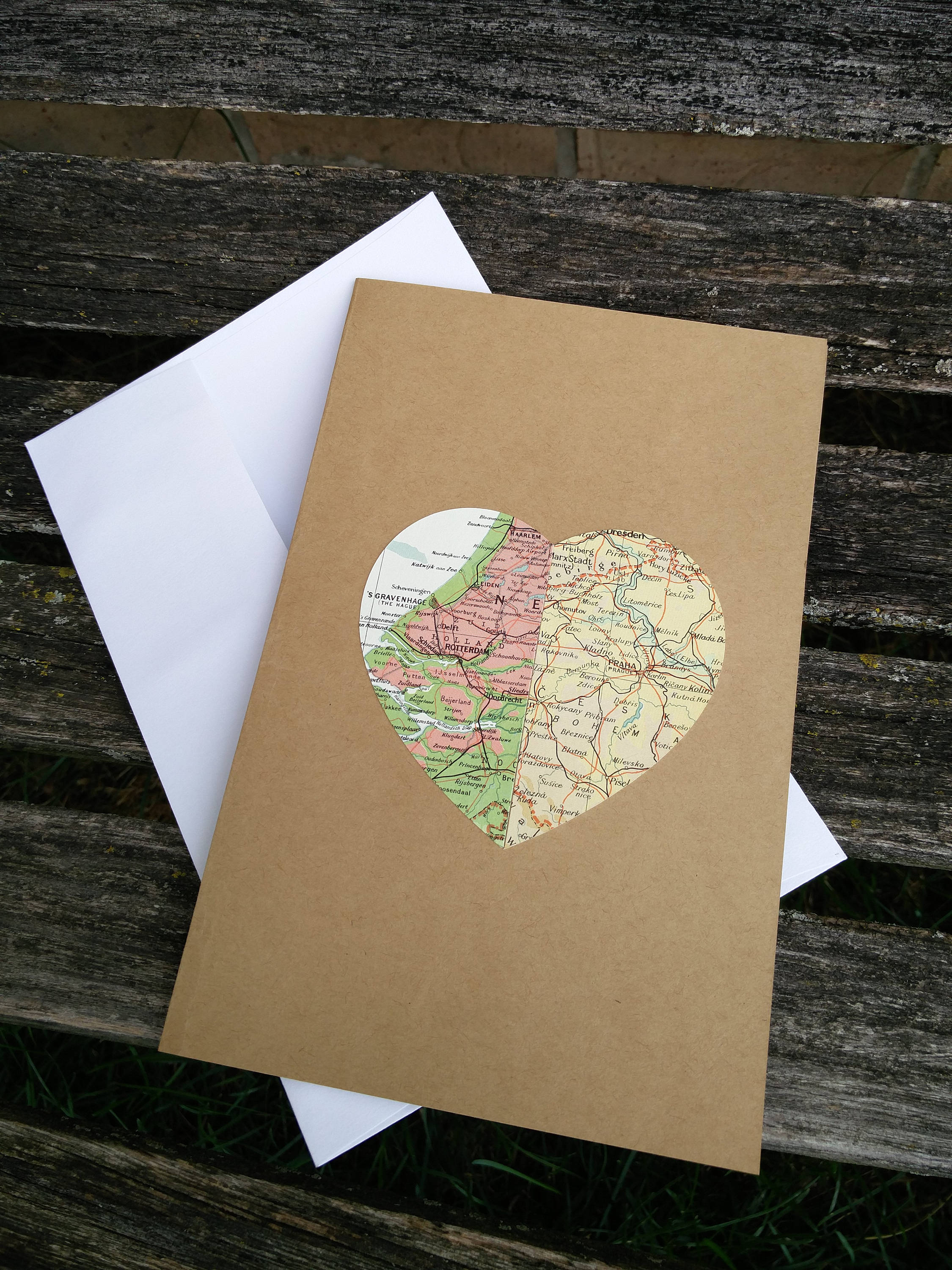 Vintage Map Card. CHOOSE YOUR PLACES Wedding Thank You | Etsy