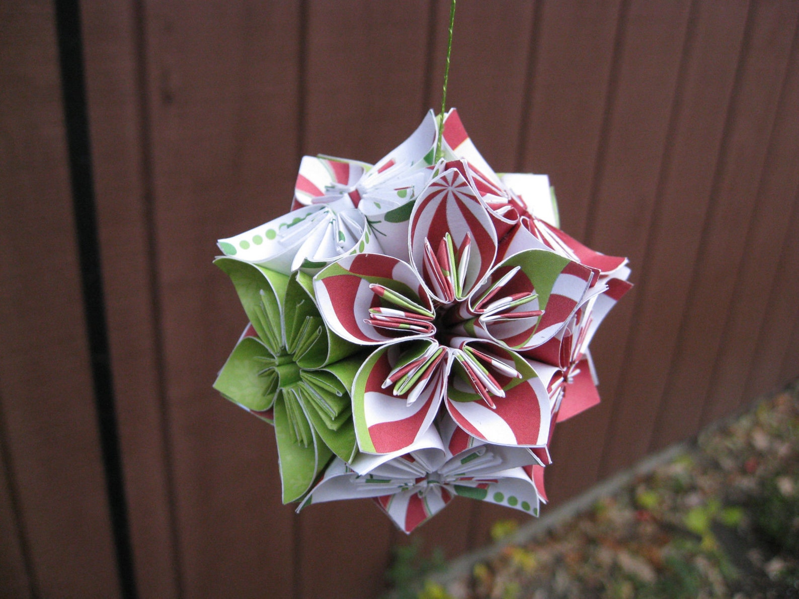 CHRISTMAS Origami Kusudama Ball, Mini 3 Inch Size. Perfect for ...