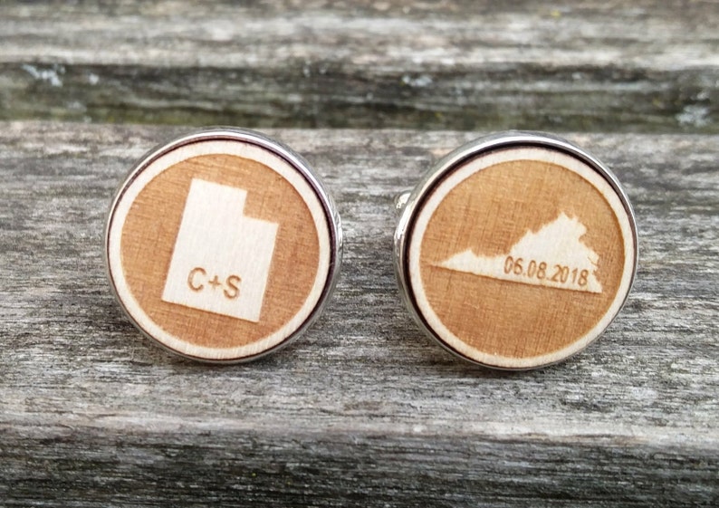 Personalized State Cufflinks. or Country. Gift for Groom - Etsy