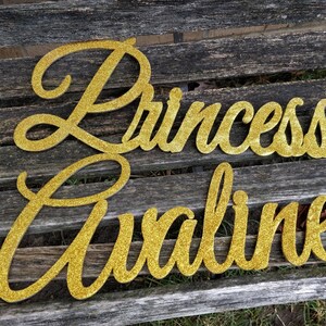 Custom Princess Sign. CHOOSE YOUR COLOR! Personalized Wood Sign, Laser ...