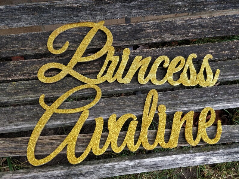 Custom Princess Sign. CHOOSE YOUR COLOR Personalized Wood - Etsy