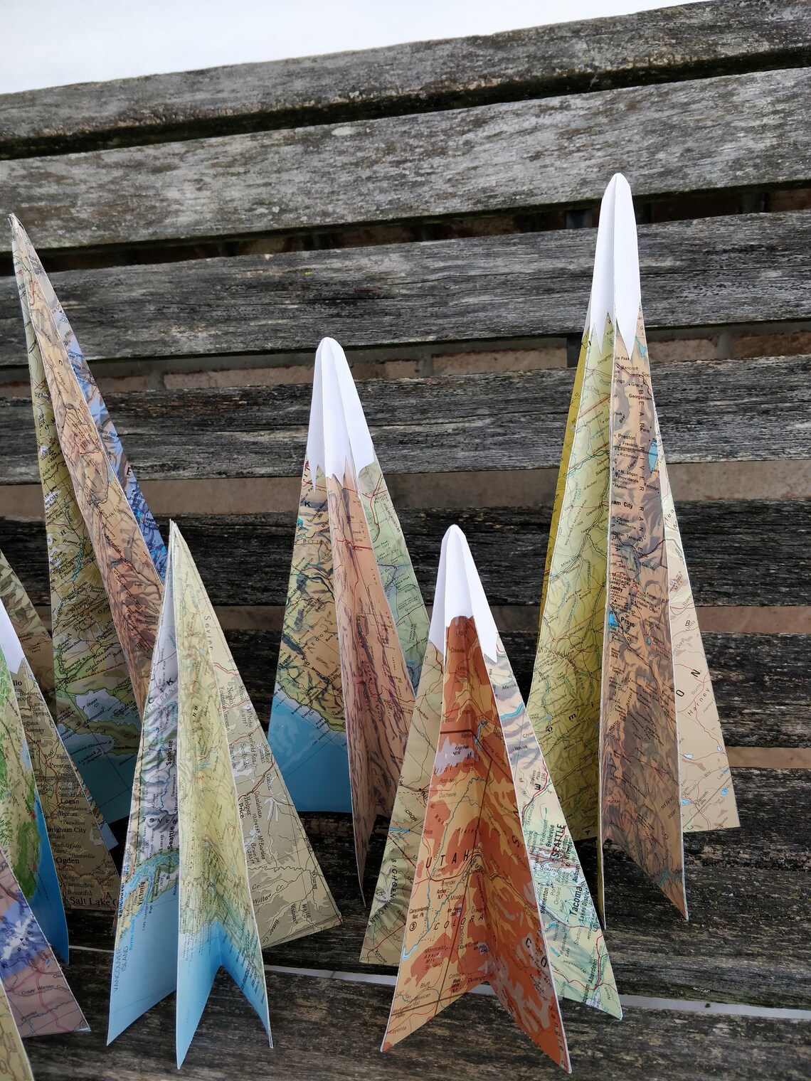 Map Mountains. Snow OR No Snow. Vintage Maps. Wedding - Etsy