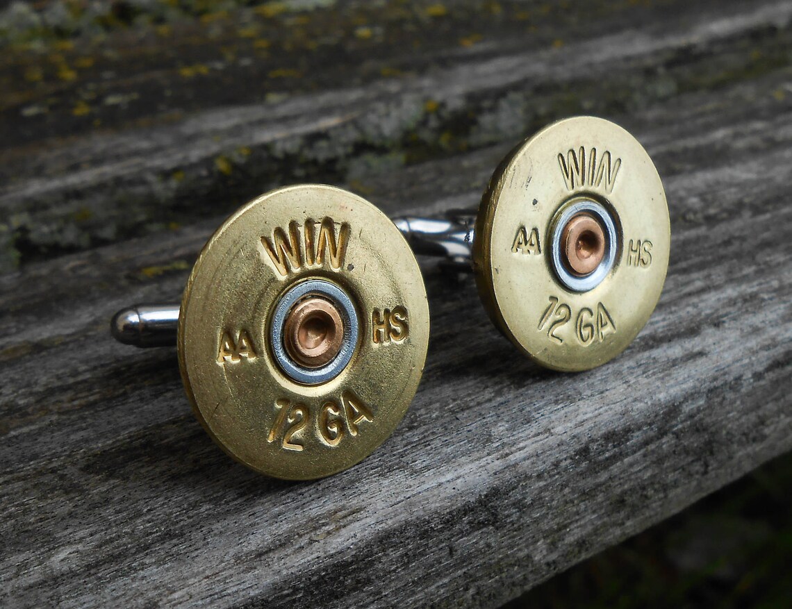 Shotgun Shell Cufflinks 12g. Wedding Groomsmen Gift Dad. | Etsy