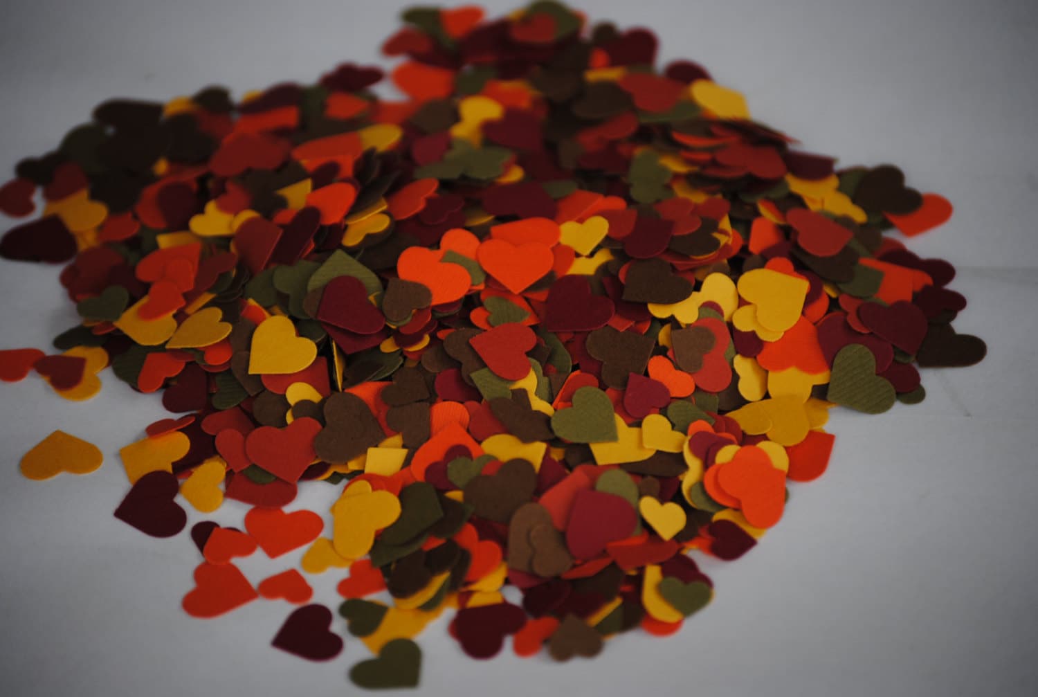 Fall Mix Over 2000 Mini Confetti Hearts. Weddings Showers | Etsy