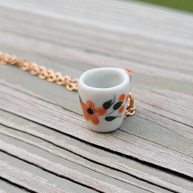 Tea Cup Necklace - Etsy
