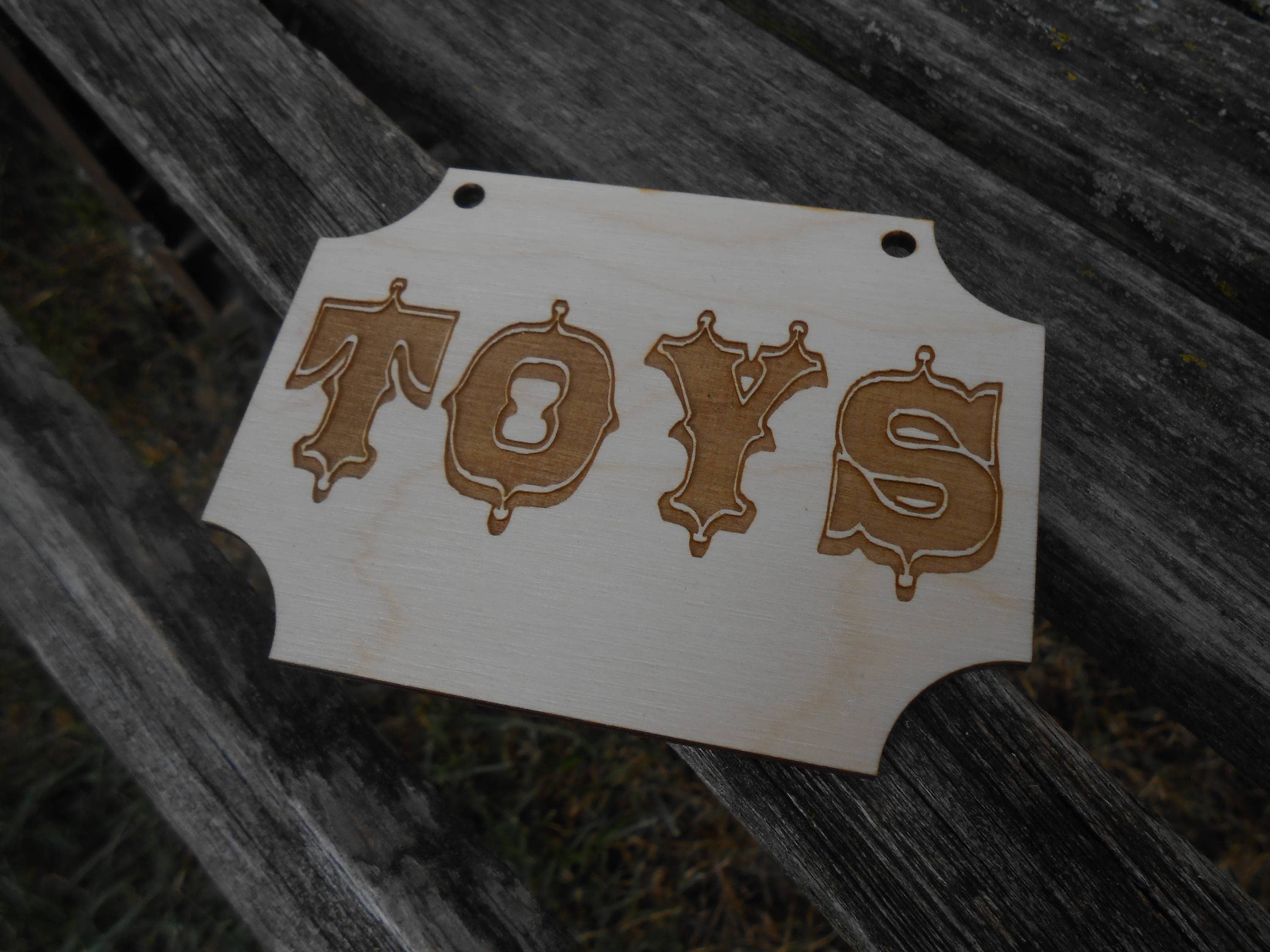 TOYS Sign. Laser Engraved Wood Locker Toy Box Chair Sign | Etsy