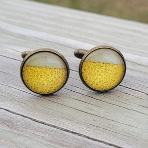 BEER Cufflinks, Ale. Wedding, Men's, Groomsmen Gift, Dad. Christmas ...