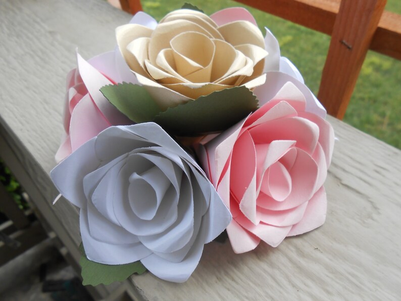 Paper Rose Cake Topper. 6 inch. CHOOSE YOUR COLORS. Custom | Etsy