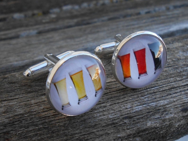 Beer Rainbow Cufflinks. CHOOSE YOUR COLOR. Wedding Groom - Etsy