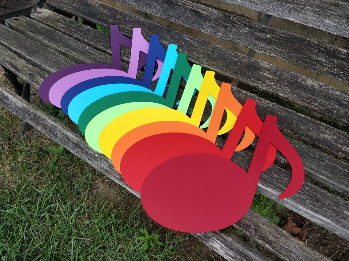 30 Music Notes. 10.5 Inch. YOUR CHOICE of Colors. Eighth Note. - Etsy